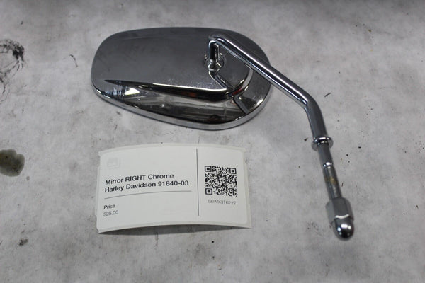 Mirror RIGHT Chrome Harley Davidson 91840-03 – Midwest Moto Parts