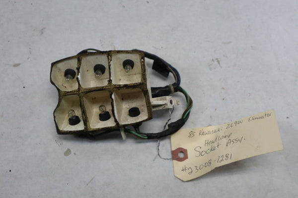 OEM Kawasaki Motorcycle Headlamp Socket 1985 ZL900 Eliminator 23008-12 ...