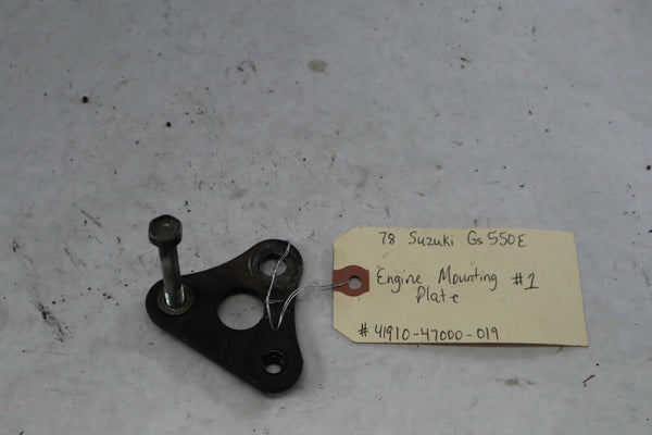 OEM Suzuki Motorcycle #1 Engine Mounting Plate 1978 GS550 41910-47000 ...